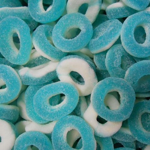 USA - Blue Raspberry Rings – Memory Lane Lolly Co